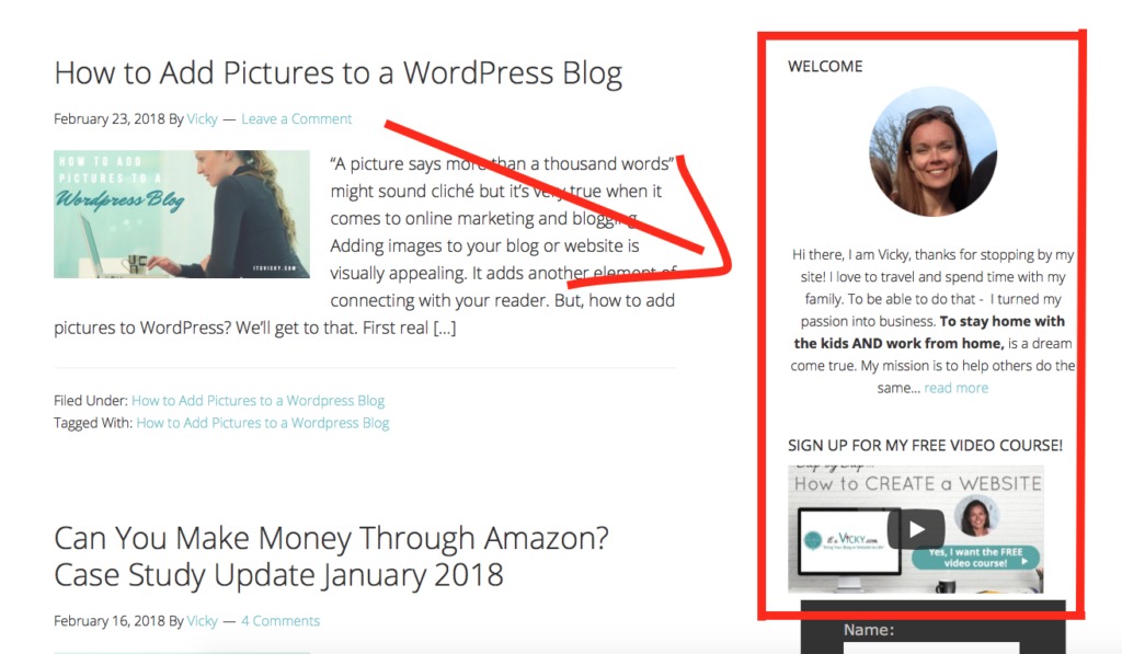 How To Edit A WordPress Sidebar Add Images Menus Other Widgets ItsVicky